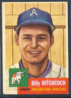1953 Topps #17: BILLY HITCHCOCK Philadelphia Athletics ~ EX to EX-MT | eBay
