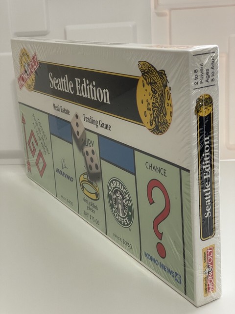 Monopoly Parker Brothers Real Estate Trading Game 1997 Seattle Edition ...