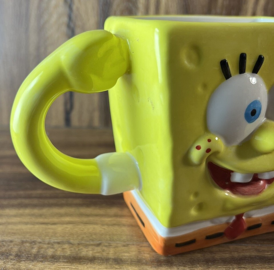 SpongeBob SquarePants Ceramic 3D Shape Figural Mug Cup Viacom 2007 ...