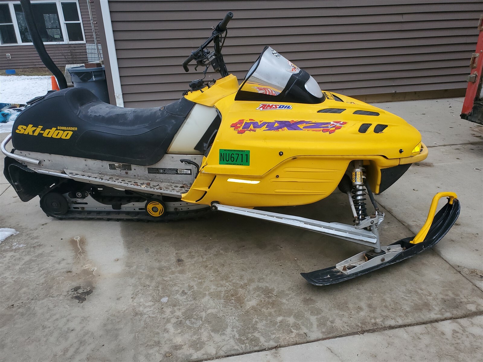 2000 SKI DOO MXZ mxzX 440 700 zx yellow dash console gas tank cover | eBay