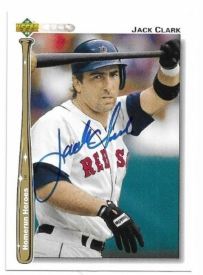 JACK CLARK Autographed Signed 1992 Upper Deck Baseball card #HR14 ...