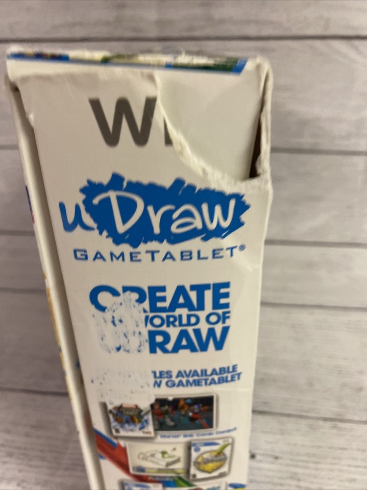Wii DRAW GAME TABLET W/ UDRAW STUDIO INSTANT ARTIST GAME In Box Drawing ...