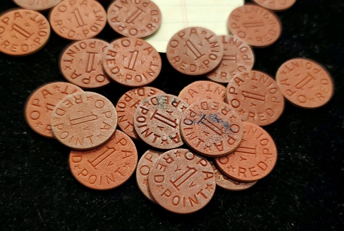 WWII OPA "YV" RED POINT RATION TOKEN COIN RARE COIN ☆ t5169 | eBay