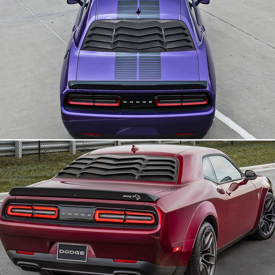 For 2008-2021 Dodge Challenger Rear Window Louvers Scoops Windshield ...