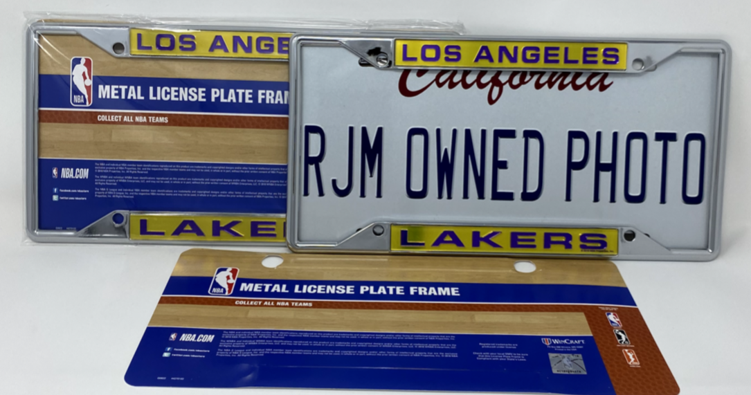 ⭐️⭐️⭐️⭐️⭐️ 2 LAKERS AUTHENTIC NBA METAL LOS ANGELES LICENSE PLATE ...