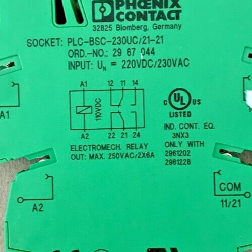Phoenix Contact Relay Module 2967099 PLC-BSC230UC/21-21 | eBay Australia