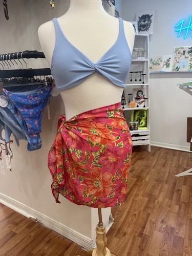 Women's Beach Riot Pink Floral Sarong One Size Good Condition | eBay