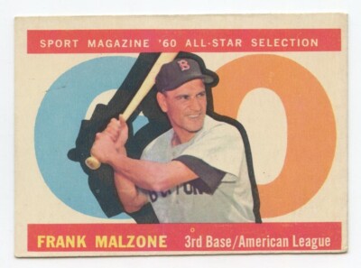 1960 Topps #557 Frank Malzone All Star VG/VG-EX High # Series Baseball ...