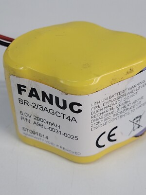 Fanuc Panasonic BR-2/3AGCT4A 6V PLC Lithium Battery w/Plug Qty 1 NEW x2 ...