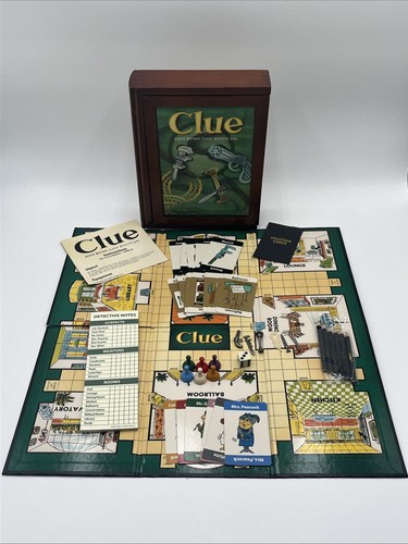 Clue Wooden Box COMPLETE Excellent Cond 2002 Vintage Game Collection ...