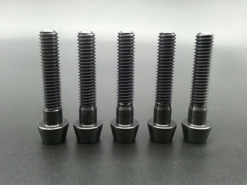 M6X30mm Titanium Ti Taper Head Bolts Allen Hex Headset Screw Black 5Pcs ...