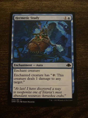 Hermetic Study 053/261 Dominaria Remastered MTG Magic The Gathering ...