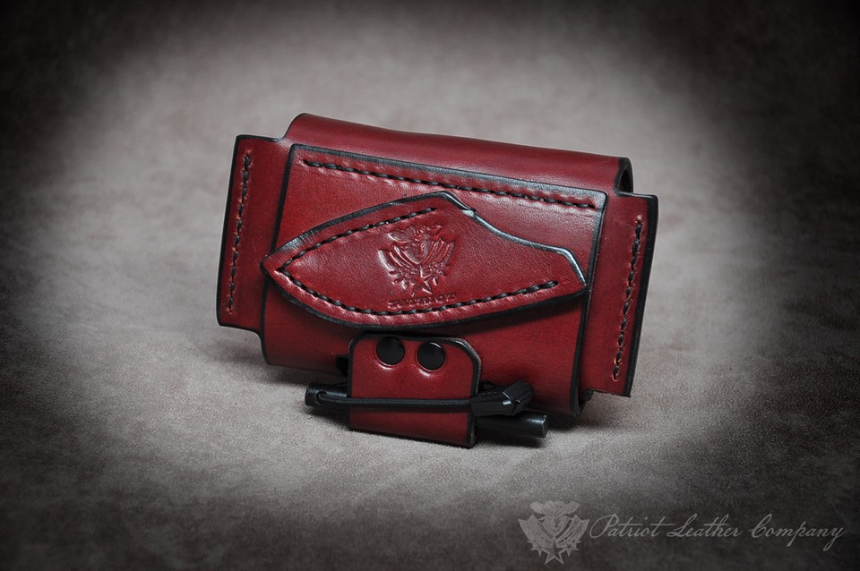 Custom Build Leather Bushcraft EDC Survival Pouch w/ Firesteel Esee ...