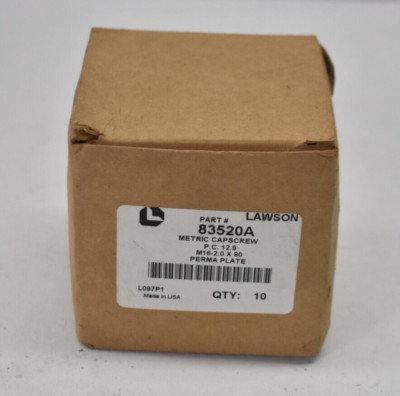 Lawson Metri-12 hex Cap Screws Property Class 12.9 M16-2 x 80mm 83520A ...