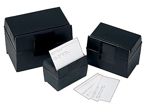 Oxford 01351 Plastic Index Card Flip Top File Box Holds 300 3 Cards ...