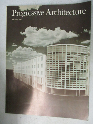 PROGRESSIVE ARCHITECTURE MAGAZINE OCTOBER 1982 INTERNATIONAL HOUSING ...