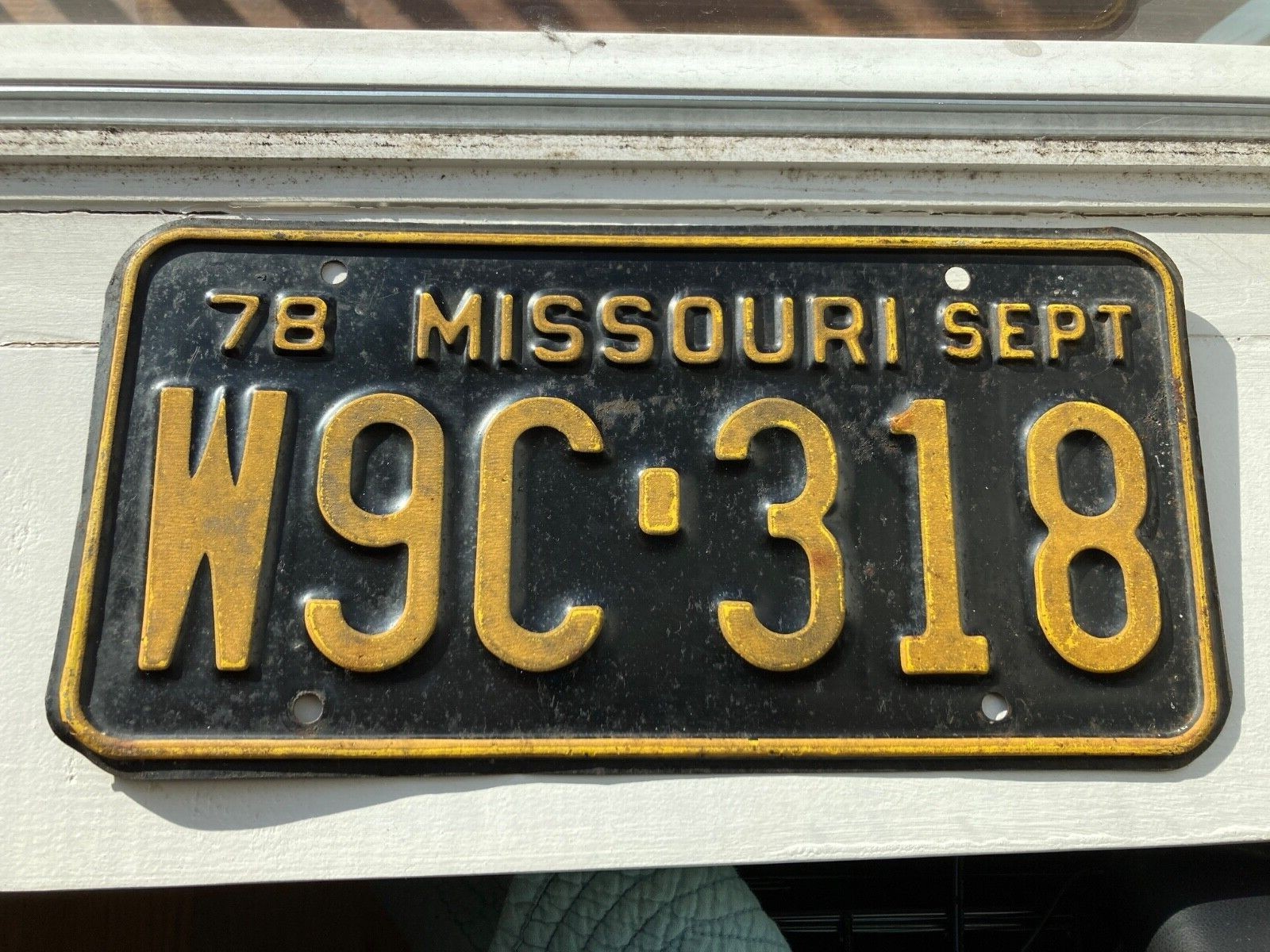 Vintage September 1978 Black & Gold MISSOURI License Plate W9C-318 | eBay