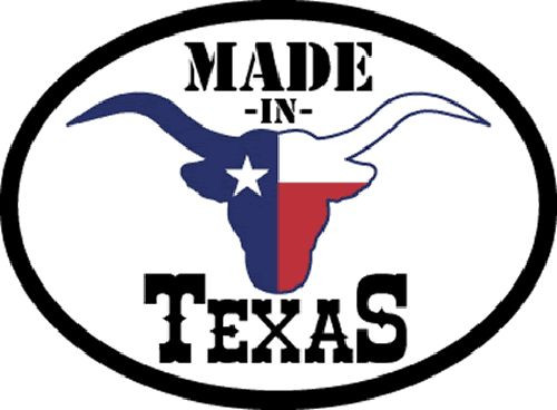 Made In Texas Oval - Vinyl Decal Sticker 3.5''x 4.5'' | eBay