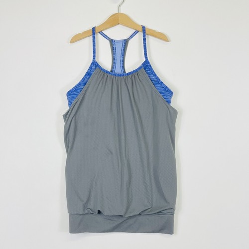Ivivva by Lululemon Grey Purple Layered Look Racerback Tank Top Girls ...