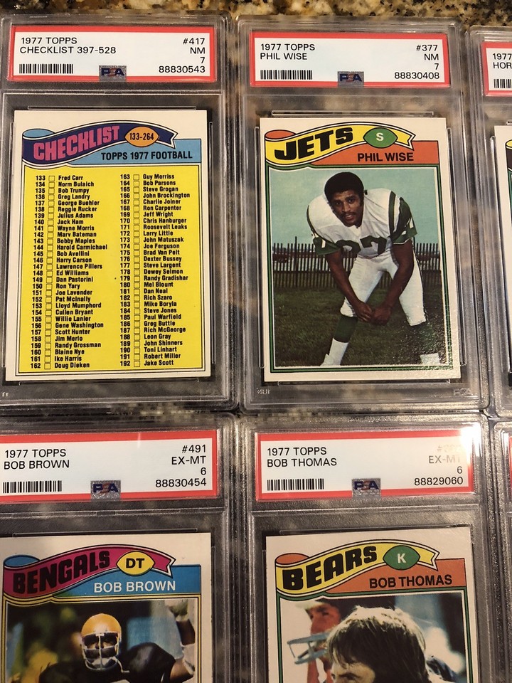 1977 TOPPS NFL FOOTBALL PSA Lot of 30--SEE PICTURES PSA 7's & 6's NICE ...