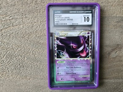CGC 10 GEM MINT Gengar PRIME 2010 HGSS Triumphant 94/102 Holo Pokemon ...