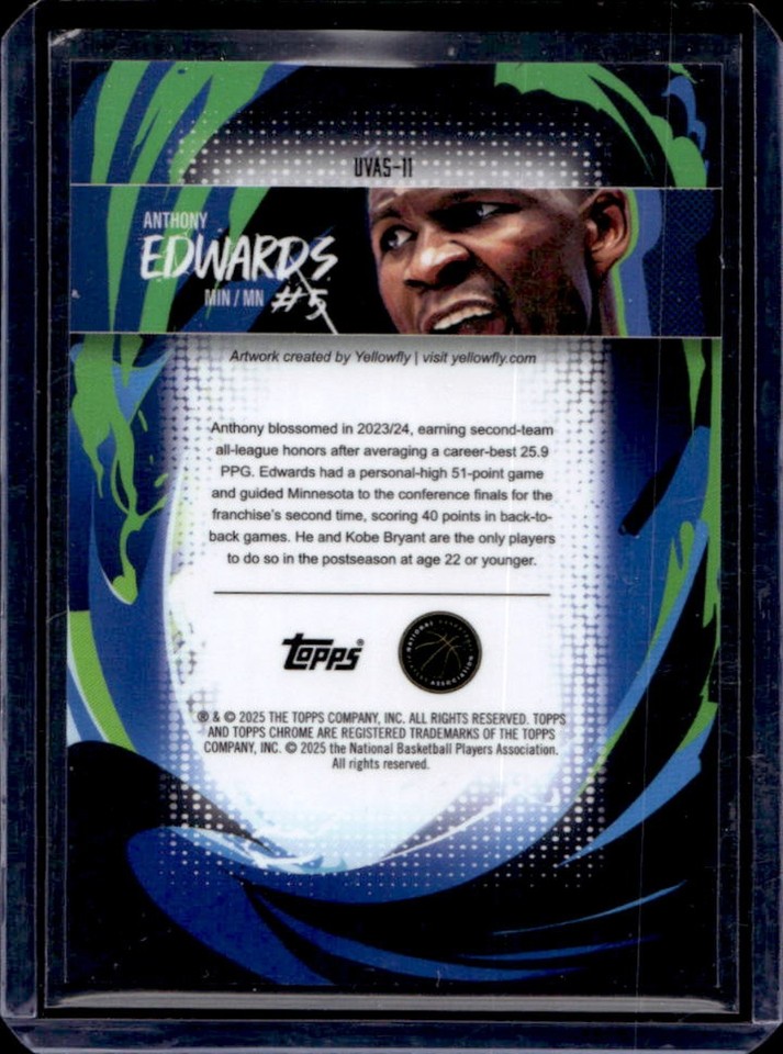 2024-25 Topps Chrome Anthony Edwards Ultra Violet All Stars #UVAS-11 | eBay