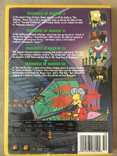 The Simpsons Treehouse Of Horror Dvd