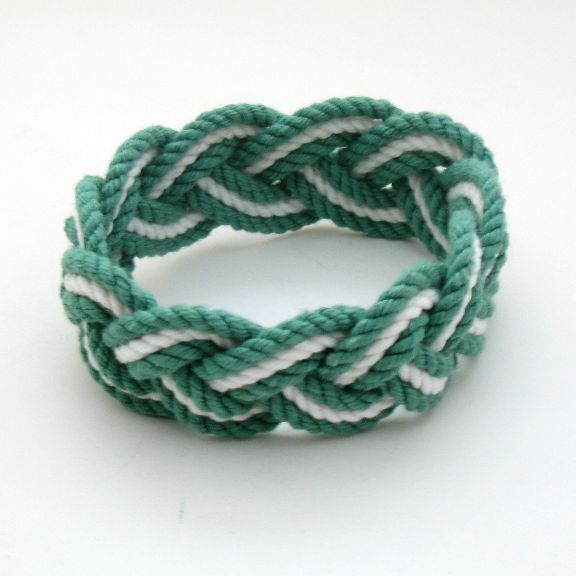 Sailor Rope Bracelet, Nautical Stripe in 12 Colors by Mystic Knotwork ...
