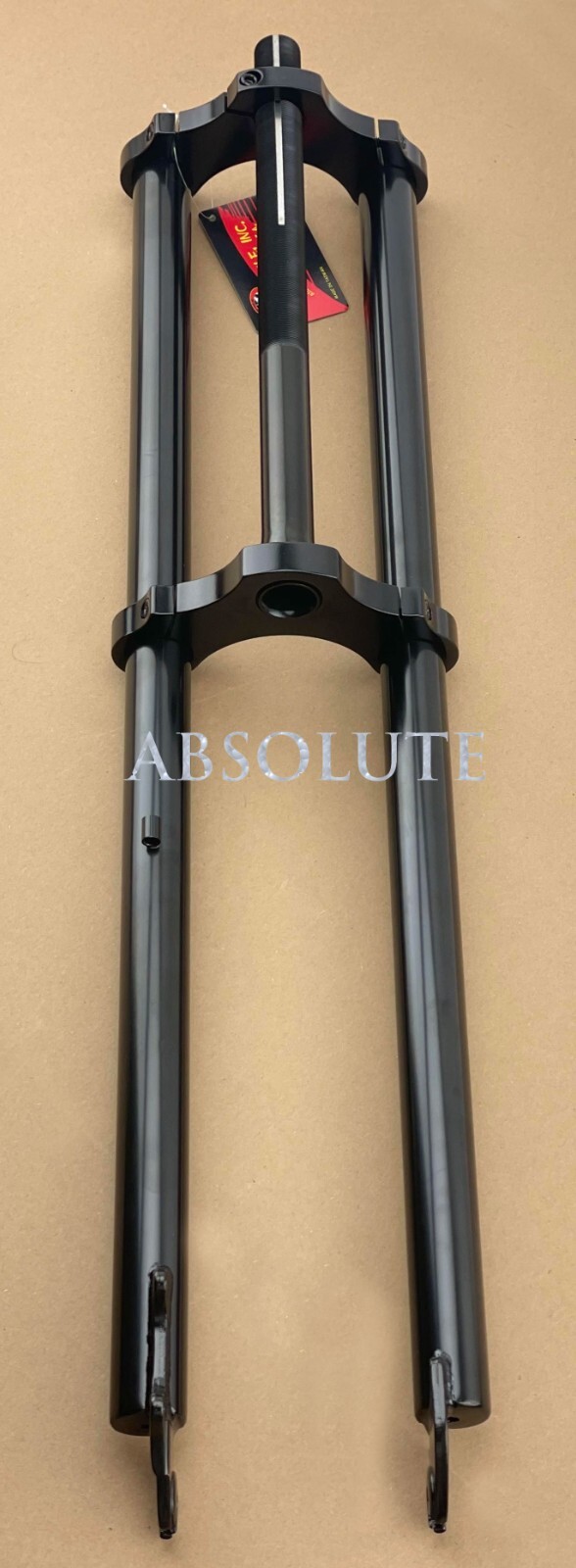 BLACK TRIPLE TREE CHOPPER BICYCLE FORK 1"THREADED LOWRIDER VINTAGE ...