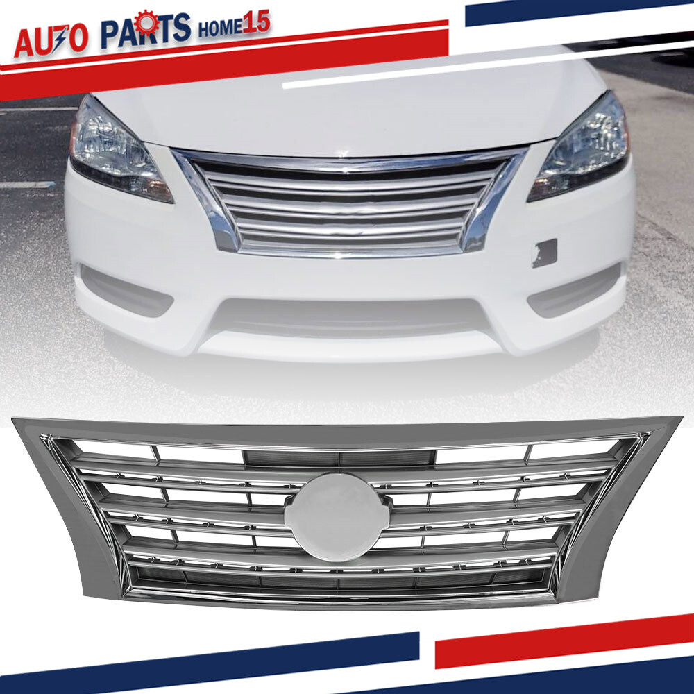 For Nissan Sentra 2013-2015 Replacement Front Upper Grill Chrome ...