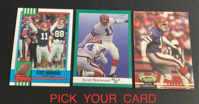 SCOTT NORWOOD - bills 🏈 PICK YOUR CARD 🏈 1990-1992 football card single ...