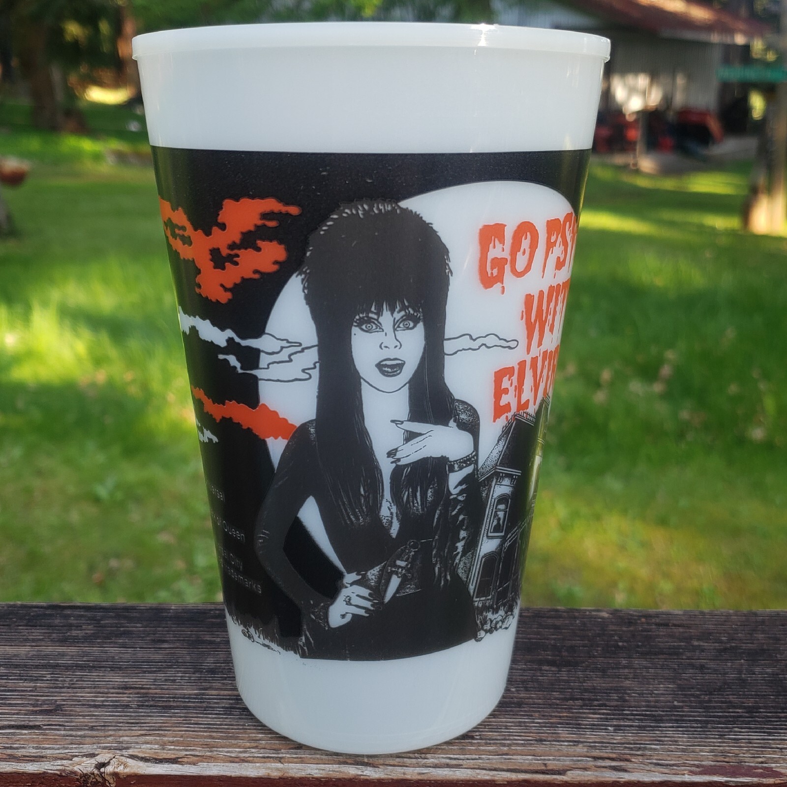 Vintage 1990 'GO PSYCHO WITH ELVIRA!' Plastic Cup Pepsi & Universal ...