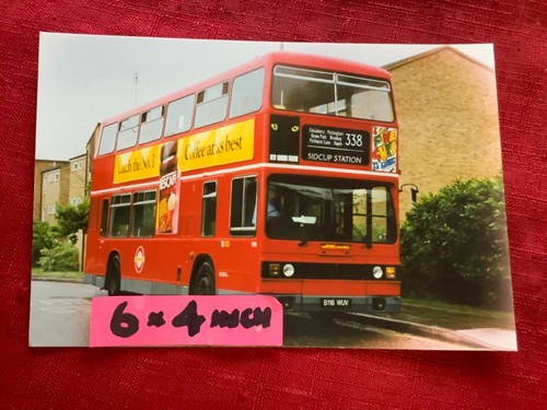 LONDON BUS PHOTO B/W T1118 (TB) B118 WUV Route 338 SIDCUP STATION JULY ...