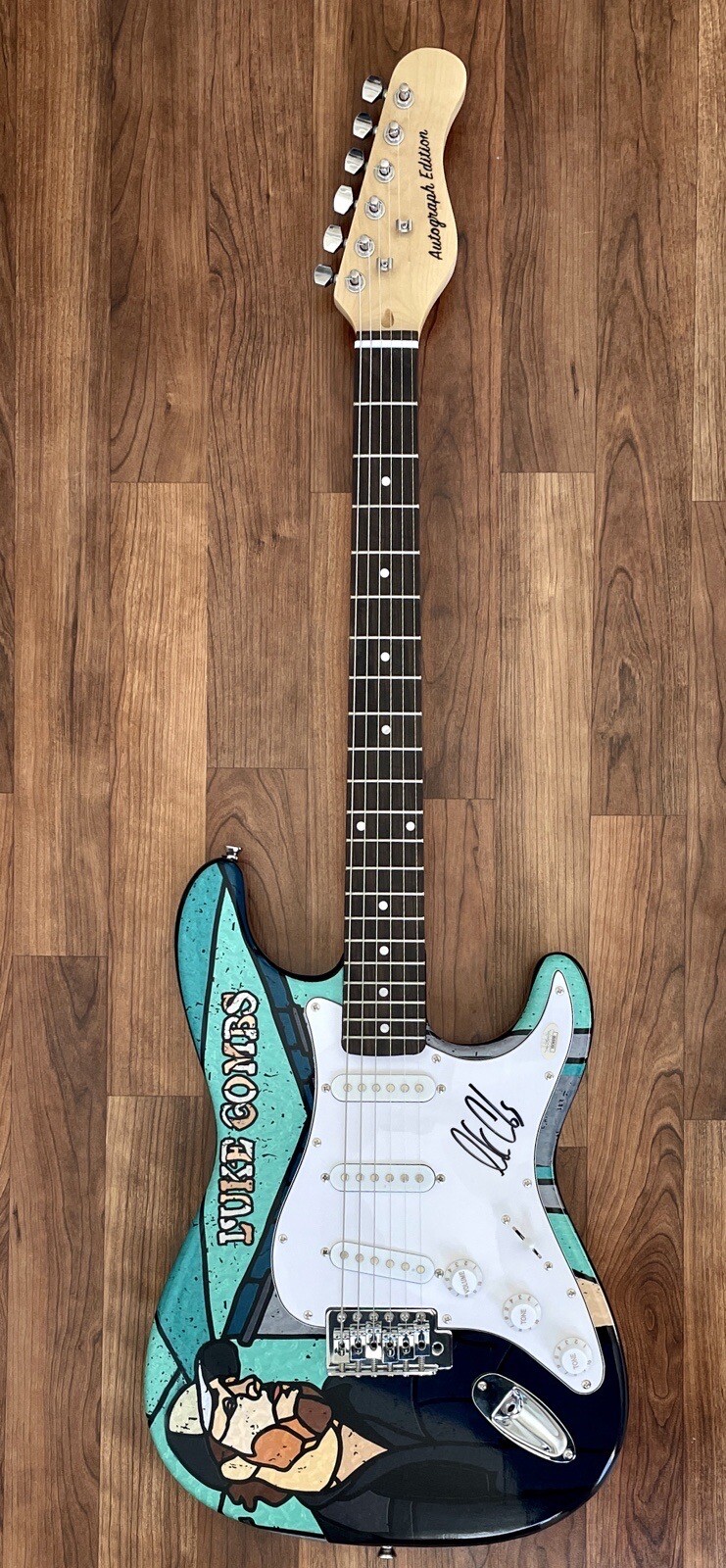 LUKE COMBS Signed Guitar JSA COA Custom BEAUTIFUL CRAZY BEER NEVER ...