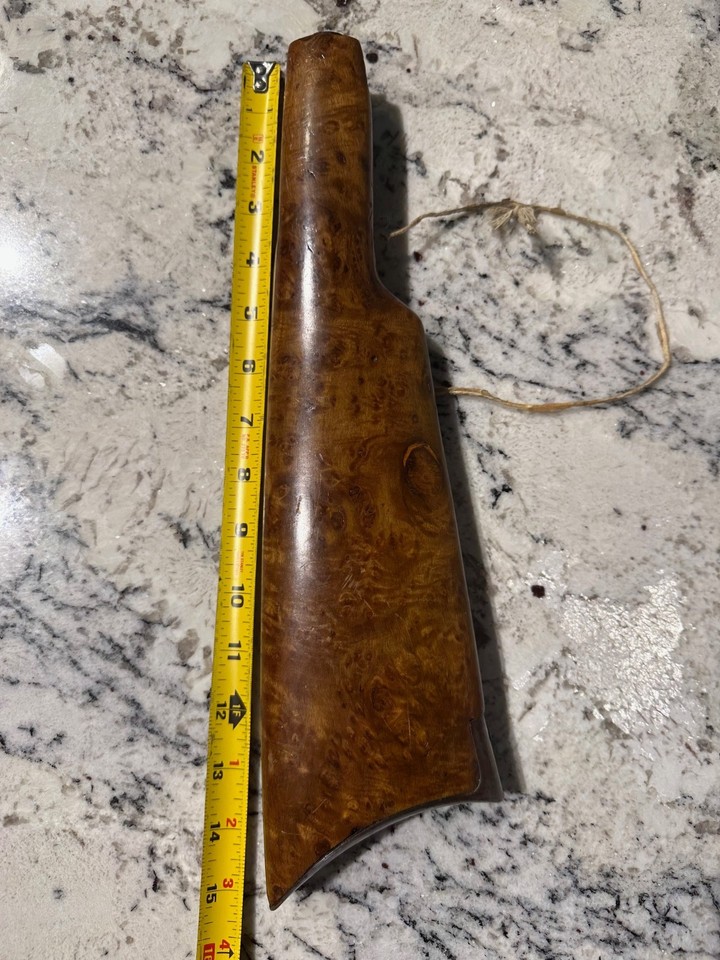 VINTAGE Antique Wood Rifle Butt Stock w/ Original Metal Butt Plate ...