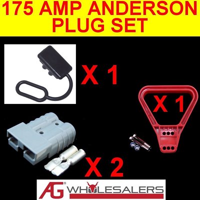 175 AMP ANDERSON STYLE PLUG SET PLUGS DUST CAP HANDLE 175a.9 | eBay ...
