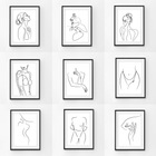 One Line Prints Modern Wall Art Minimalist Design Fashion Stylish ...