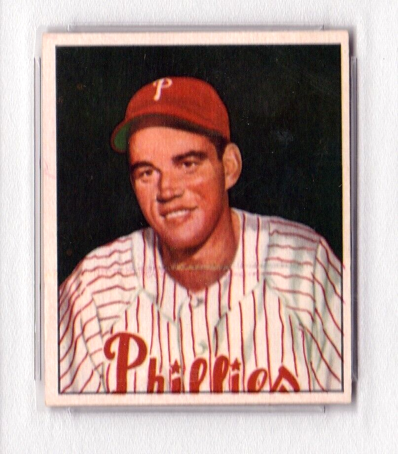 1950 BOWMAN BASEBALL CARD #227 BOB MILLER RC PSA 8 NQ MLB PHILADELPHIA ...