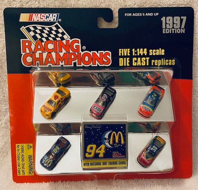 Racing Champions NASCAR set of five 1:144 diecast cars 1997 edition NEW ...