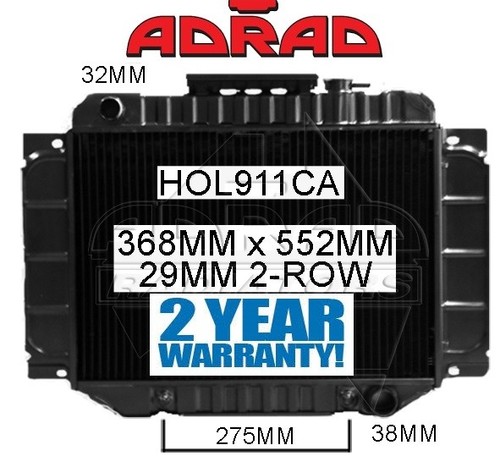 RADIATOR HOLDEN HQ HJ HX HZ 1971-1980 6 CYLINDER 173 & 202 RADIATOR ...