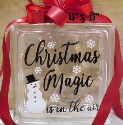Christmas Magic decal sticker for DIY 8" glass block | eBay