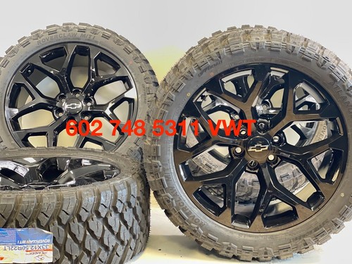 22" INCH FACTORY TRIPLE BLACK CHEVY GMC SIERRA CADILLAC WHEELS RIMS ...