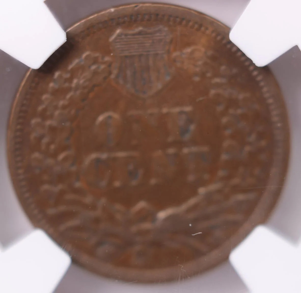 1869/69, Indian Head Cent., FS-301., Over Date., NGC VF-30., Store # ...