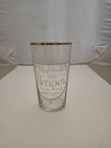 Pre-Prohibition Advertising Whiskey Glass I.W. Harper Highball ...