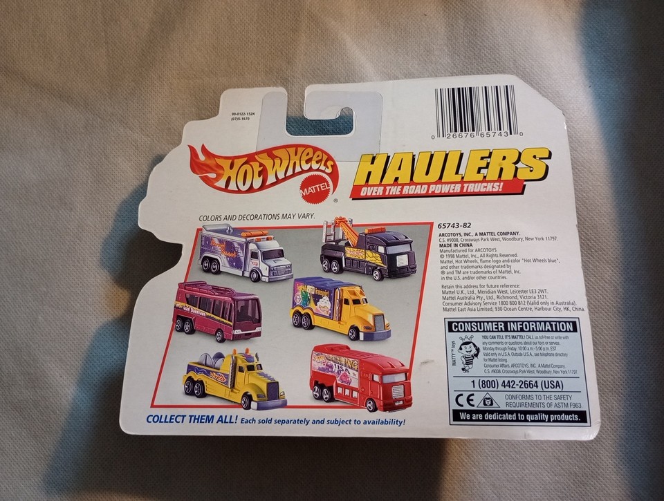 Hot Wheels 1999 Haulers Secret UFO Transport Mattel 5SP Wheels 65743-82 ...