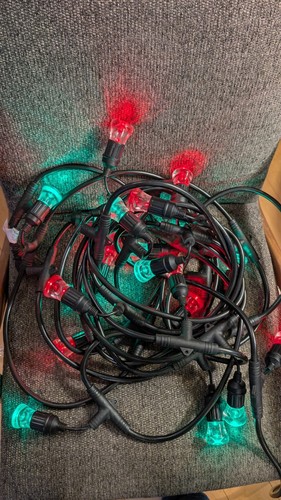 Atomi Smart WiFi Color String Lights 48ft 24 LED Bulbs - Model AT1438 ...