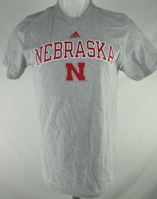 Nebraska Corn Huskers NCAA Adidas Men's Gray Short Sleeve T-Shirt | eBay