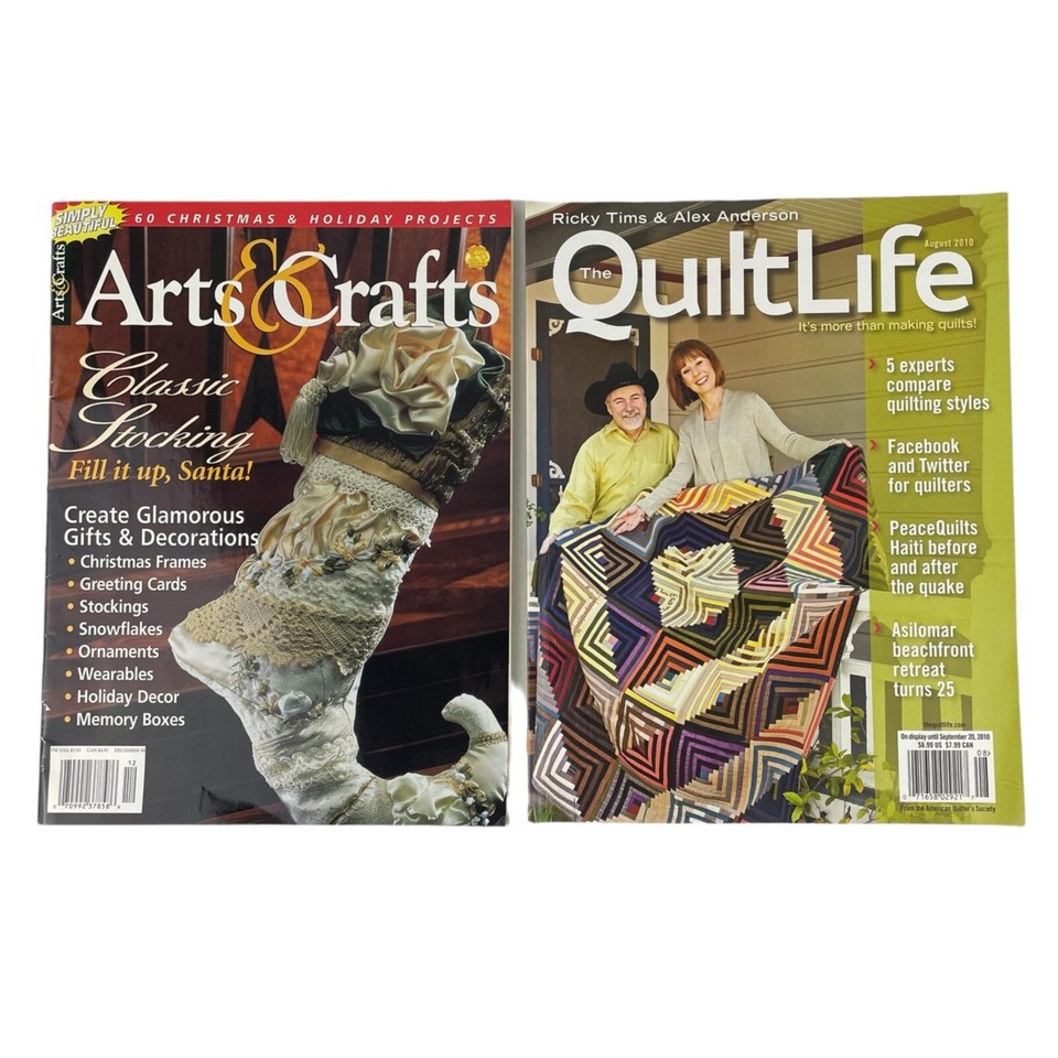 The Quilt Life and Arts & Crafts Magazines 1998/2010 Lot of 2 Quilting ...