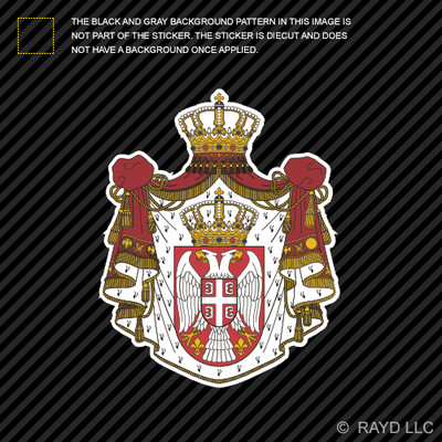 Serbian Coat of Arms Sticker Decal Self Adhesive Vinyl Serbian flag SRB ...