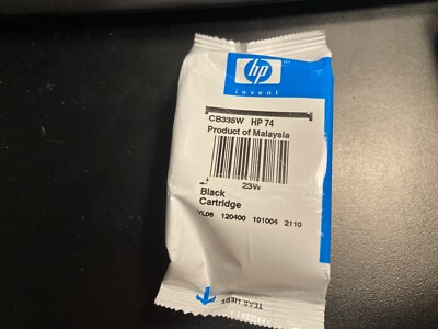 HP 74 Original (CB335WN) Black Noir Ink Cartridge | eBay